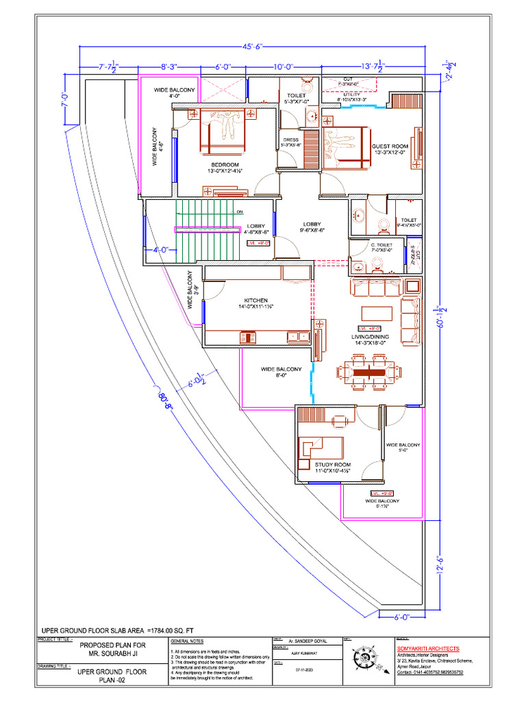 Sourabh Ji Uper Ground Floor Plan - 02 | PDF