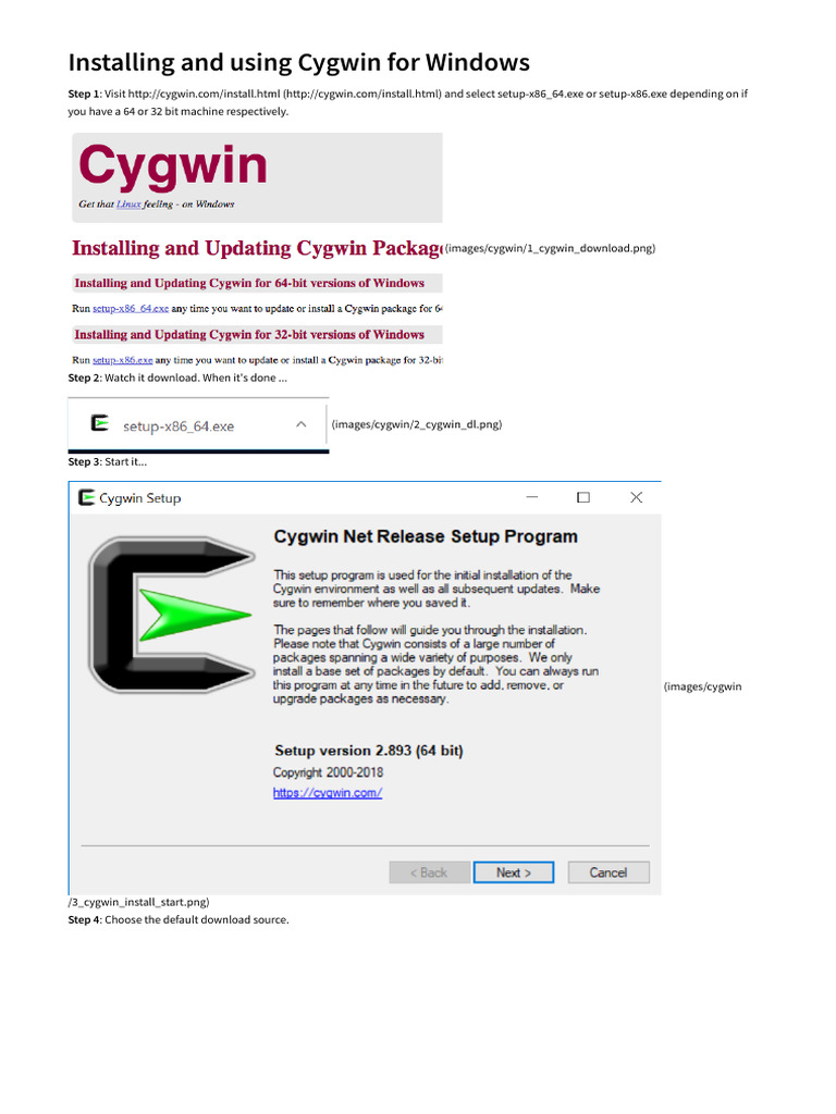 Installing and Using Cygwin | PDF | Php | Utility Software