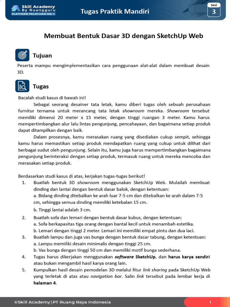 TMP 1 Membuat Bentuk Dasar 3D - (Angel Lica Naomi Simanjuntak) | PDF