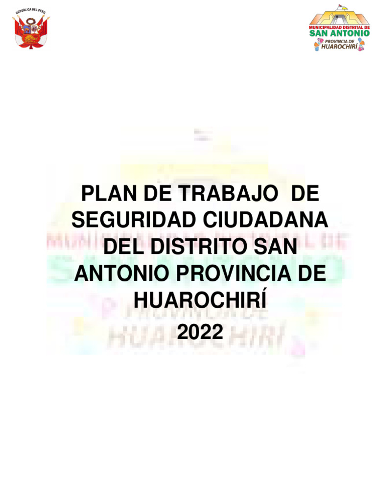 Plan Trab SC Mdsa2022 | PDF | Victimologia | Robo