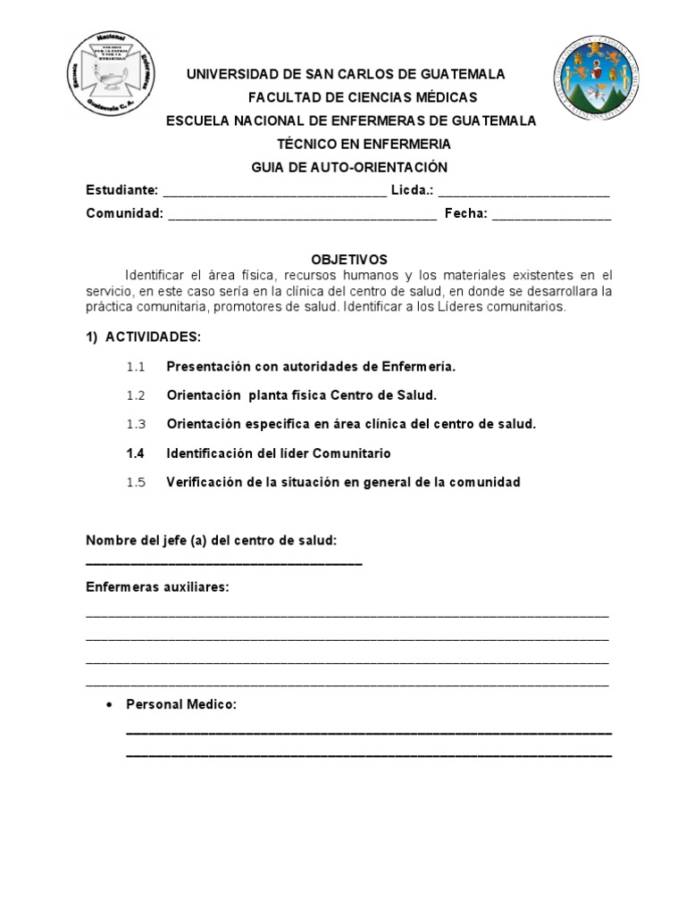 Guia de Auto Orientacion Com Unit Aria | PDF | Enfermería | Medicina ...