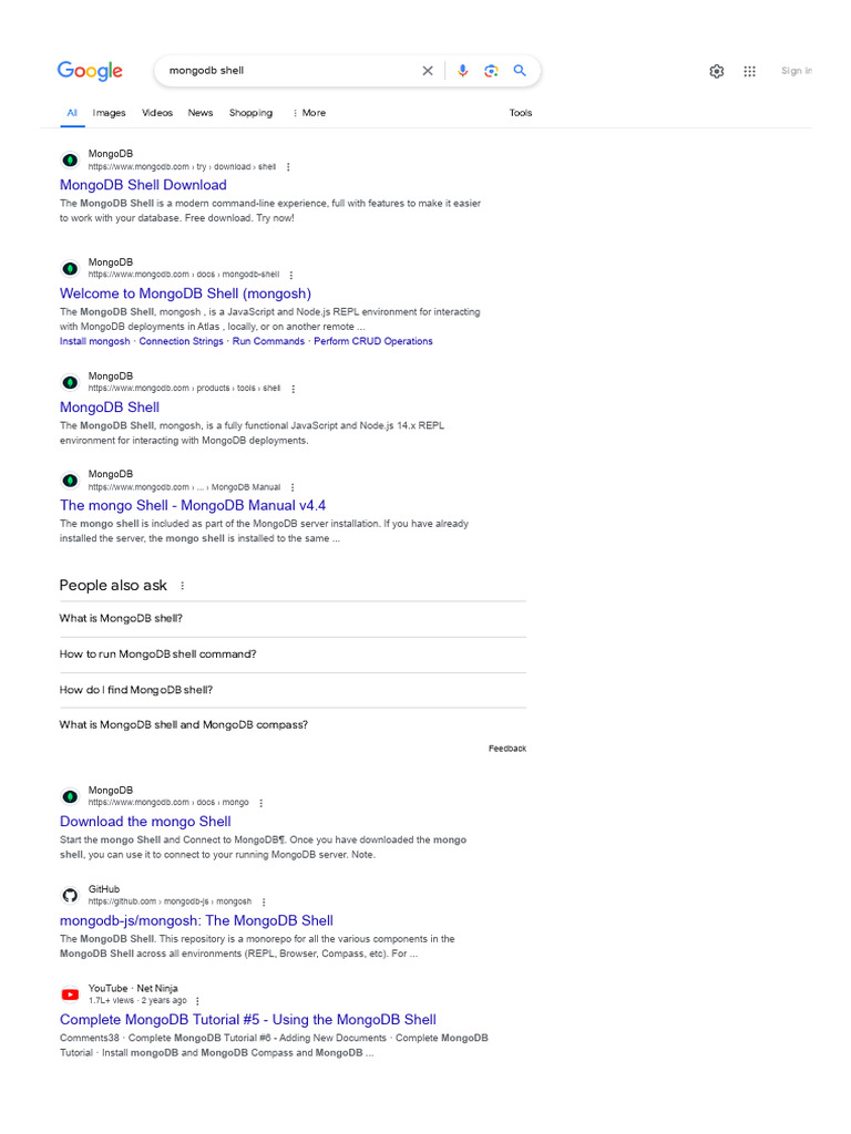 Mongodb Shell - Google Search | PDF | Mongo Db | Java Script