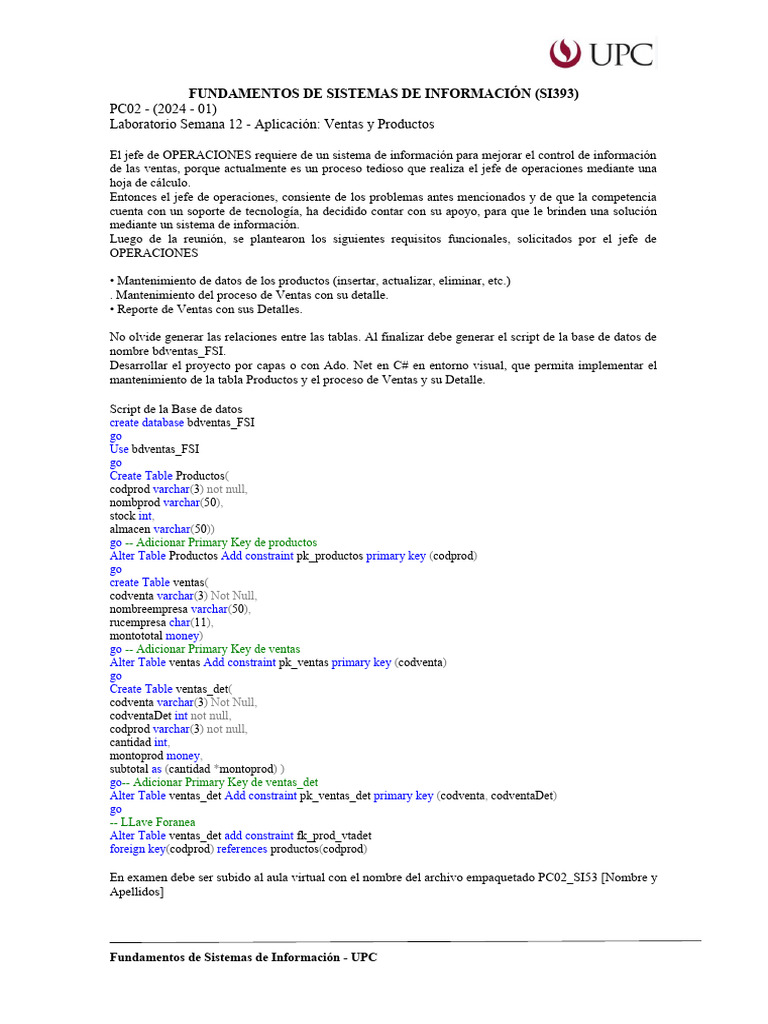 PC02 Fsi | PDF | Negocios | Informática