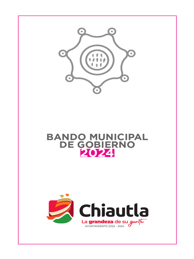 Bando Municipal Chiautla 2024 | PDF | Gobierno local | Alcalde