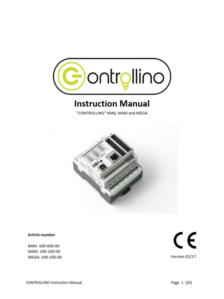 CONTROLLINO-Instruction-Manual-V1.3-2023-05-15 | PDF | Programmable ...