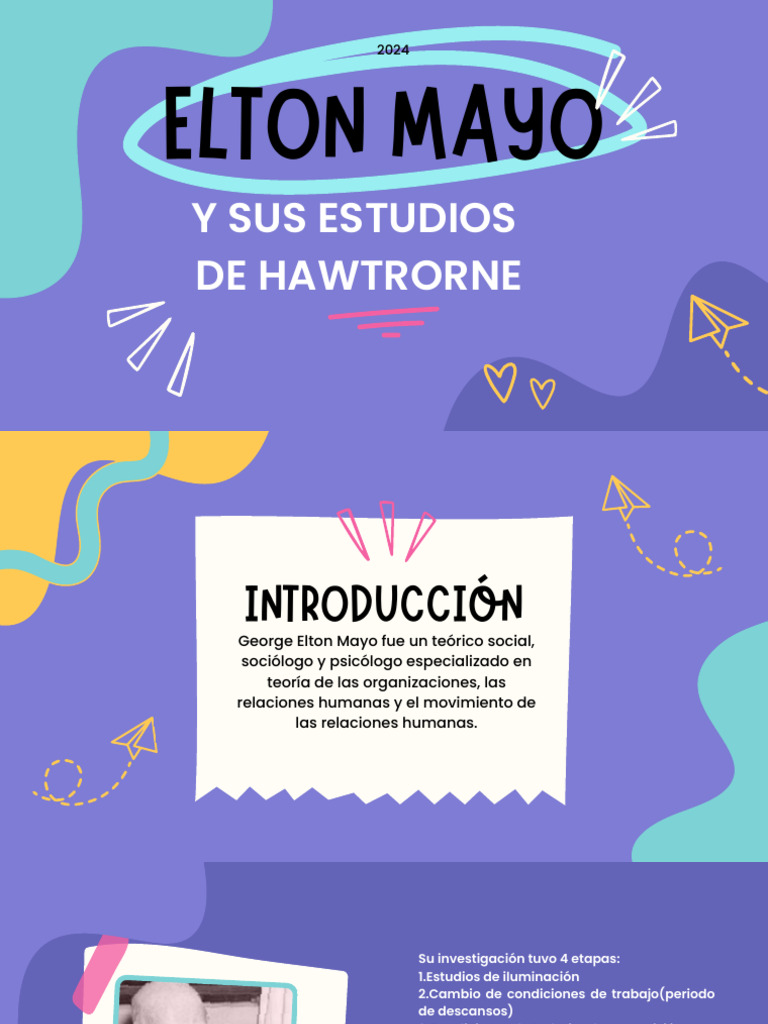 Elton Mayo | PDF | Conceptos psicologicos | Psicología Social
