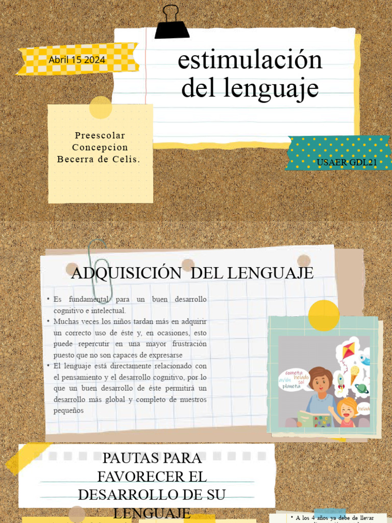 Presentación Estimulación Del Lenguaje | PDF | Aquisición de idioma