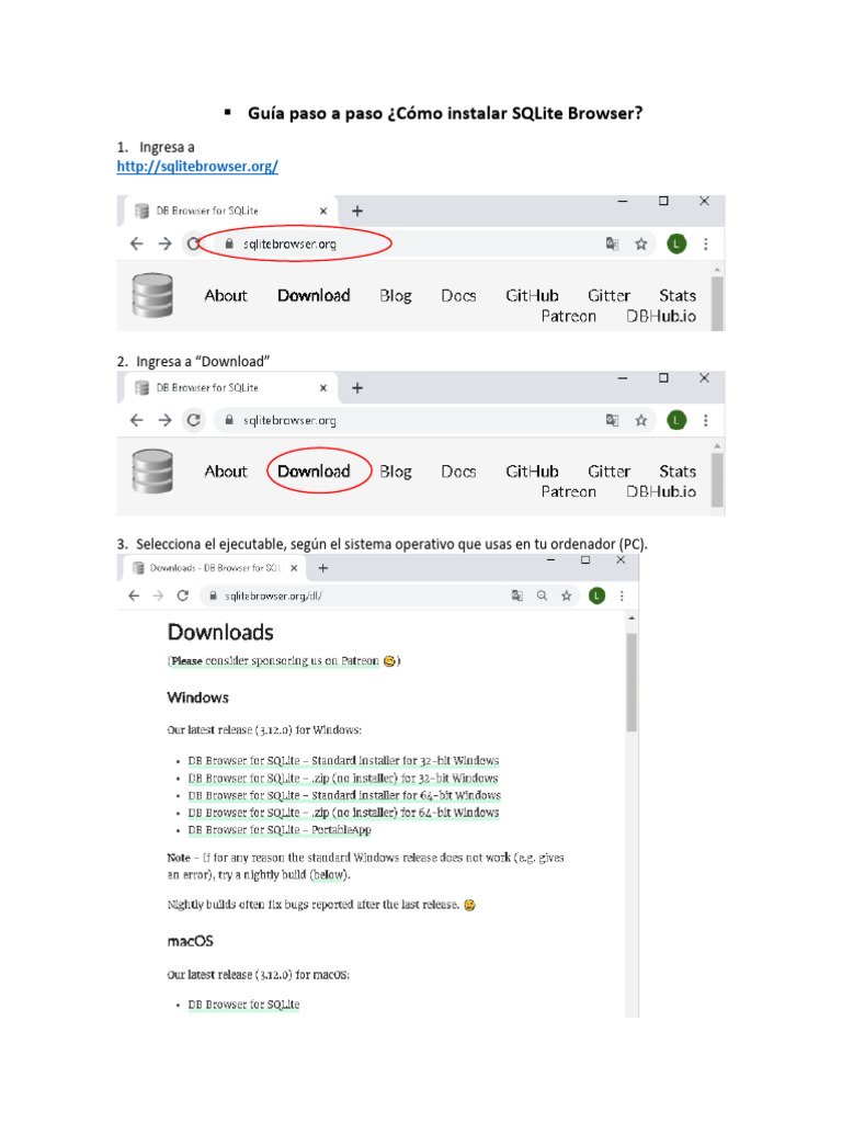Instalar SQLite Browser: Guía Rápida | PDF