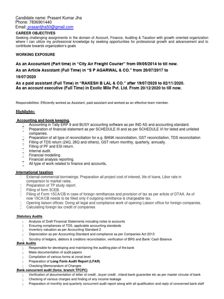 CA-semi Qualified | PDF | Audit | Accounting