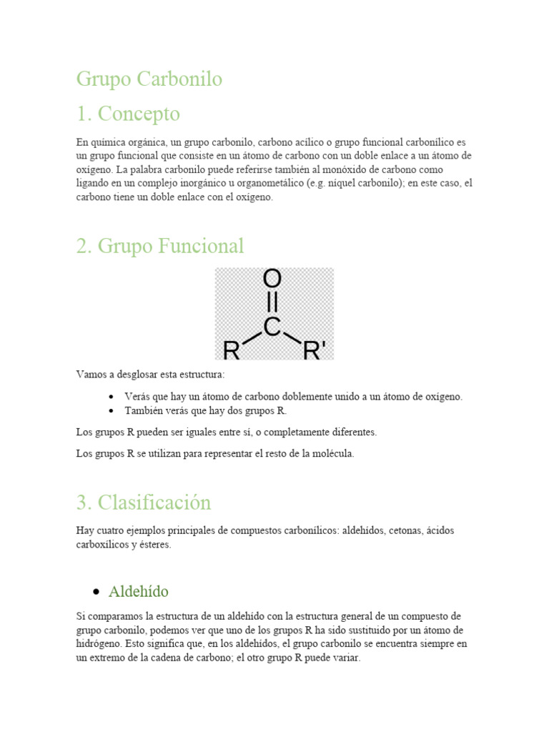 Grupo Carbonilo | PDF | Cetona | Ester