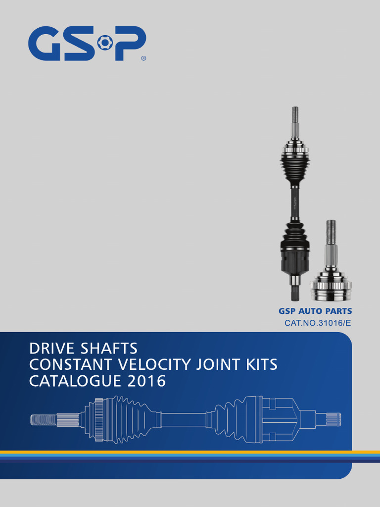 2016 GSP Auto Parts Drive Shafts Catalog | PDF | Motor Vehicle ...