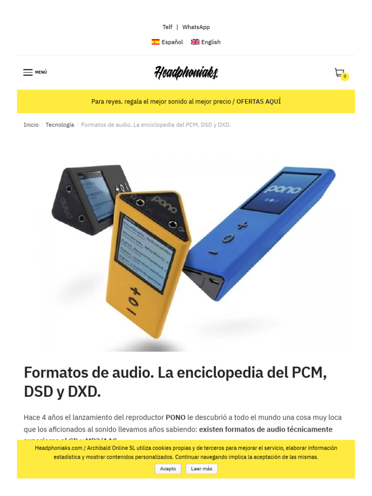 Formatos de Audio: PCM, DSD y DXD | PDF | Muestreo (procesamiento de ...