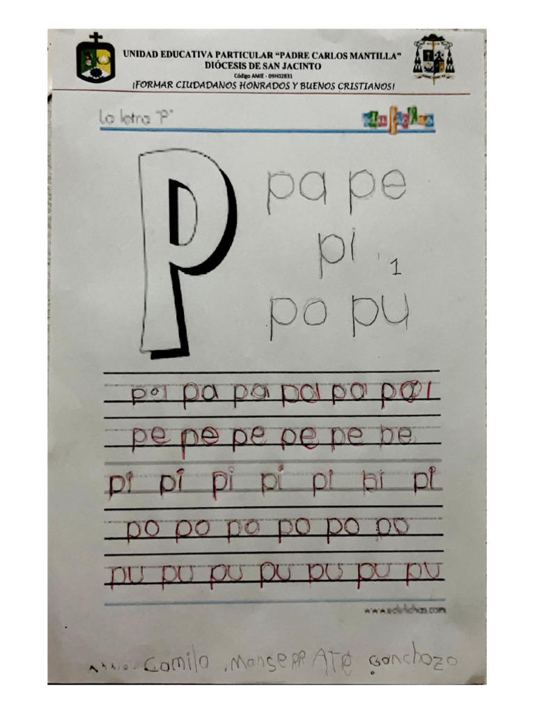 Letra P tarea 15 | PDF