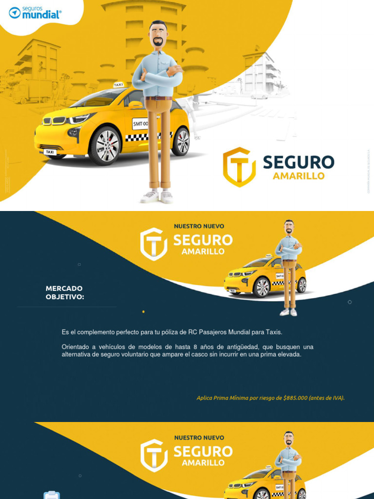 Producto Seguro Amarillo Taxis 2022 | PDF | Seguro | Póliza de seguros