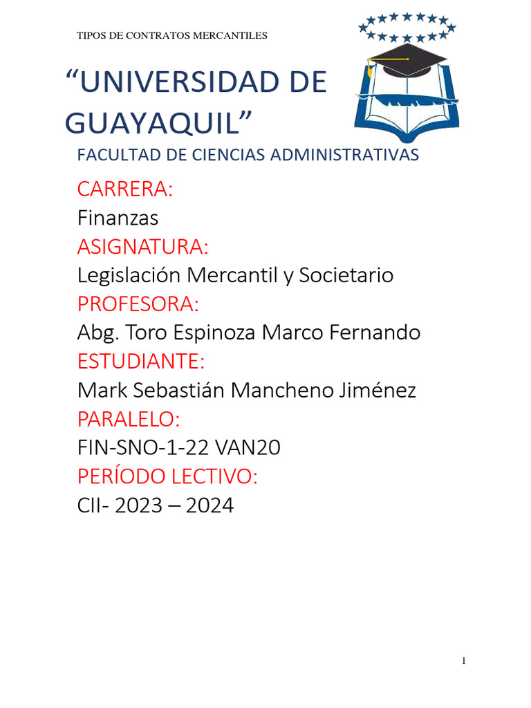 U3 - Tarea #1-Legislación Mercantil y Societario | PDF | Responsabilidad legal | Seguro