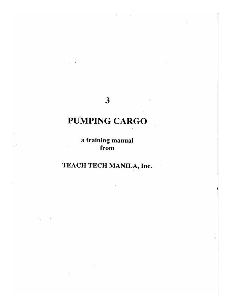 Pumping Cargo Manual | PDF