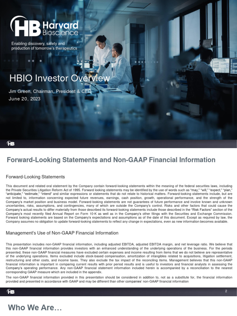 Harvard Bioscience Inc. IP 2023-06-21 English | PDF