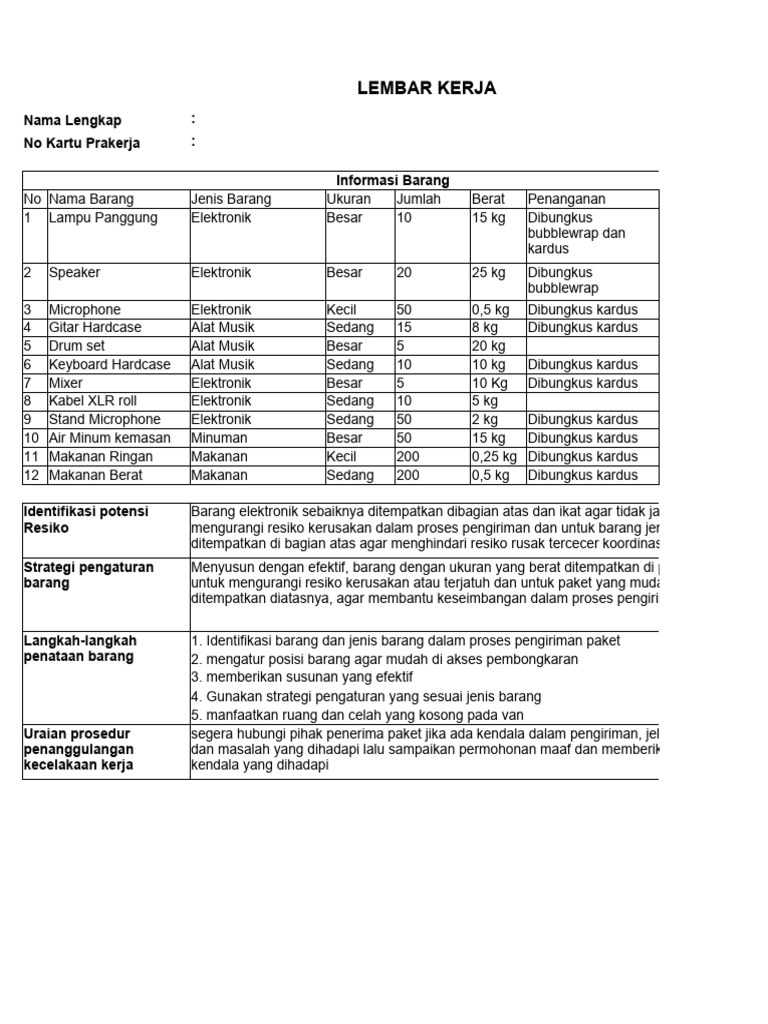 Mentahan TPM Kurir 2 | PDF