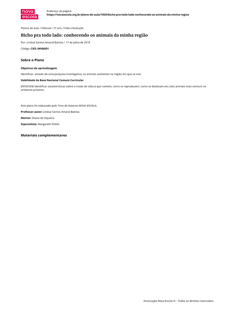 Plano de Aula Cie3 04ve01 | PDF | Tempo | Pinguim