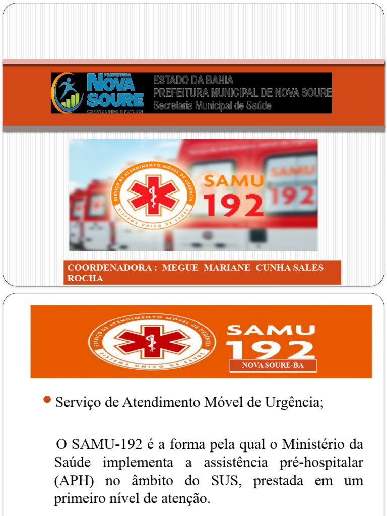 Guia de Uso do SAMU para Emergências | PDF | Medicina Clínica | Remédio