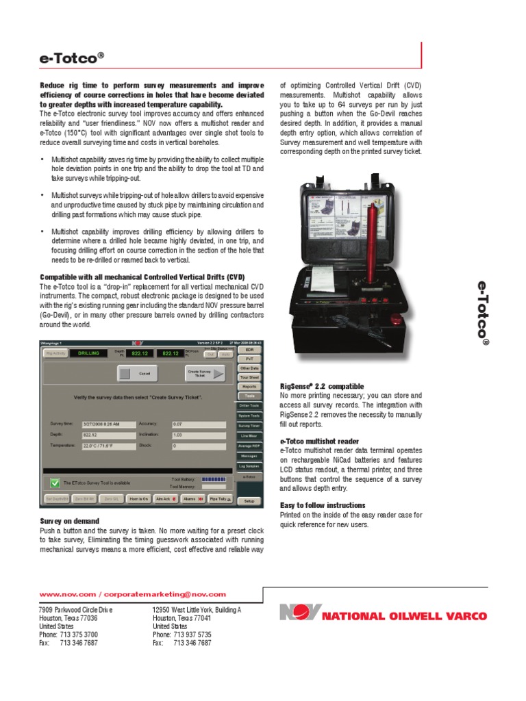 E Totco US | PDF | Drilling Rig | Drilling