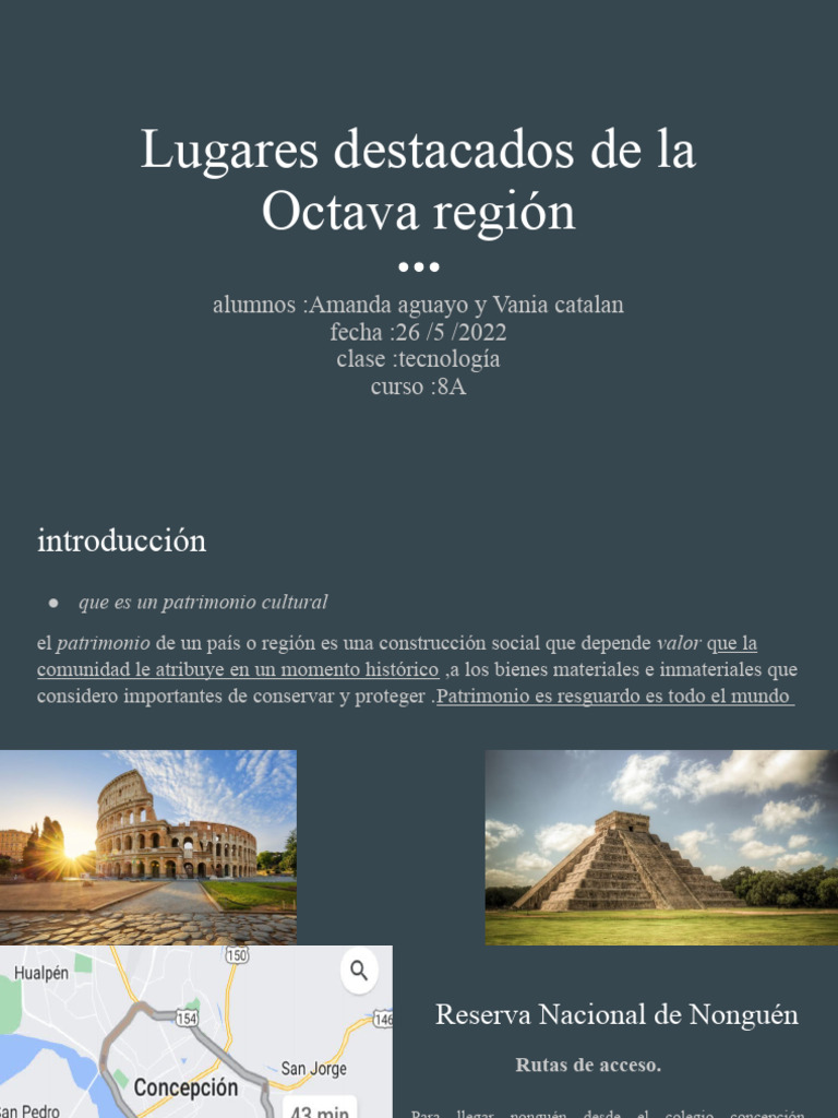 Lugares Destacados de La Octava Región | PDF