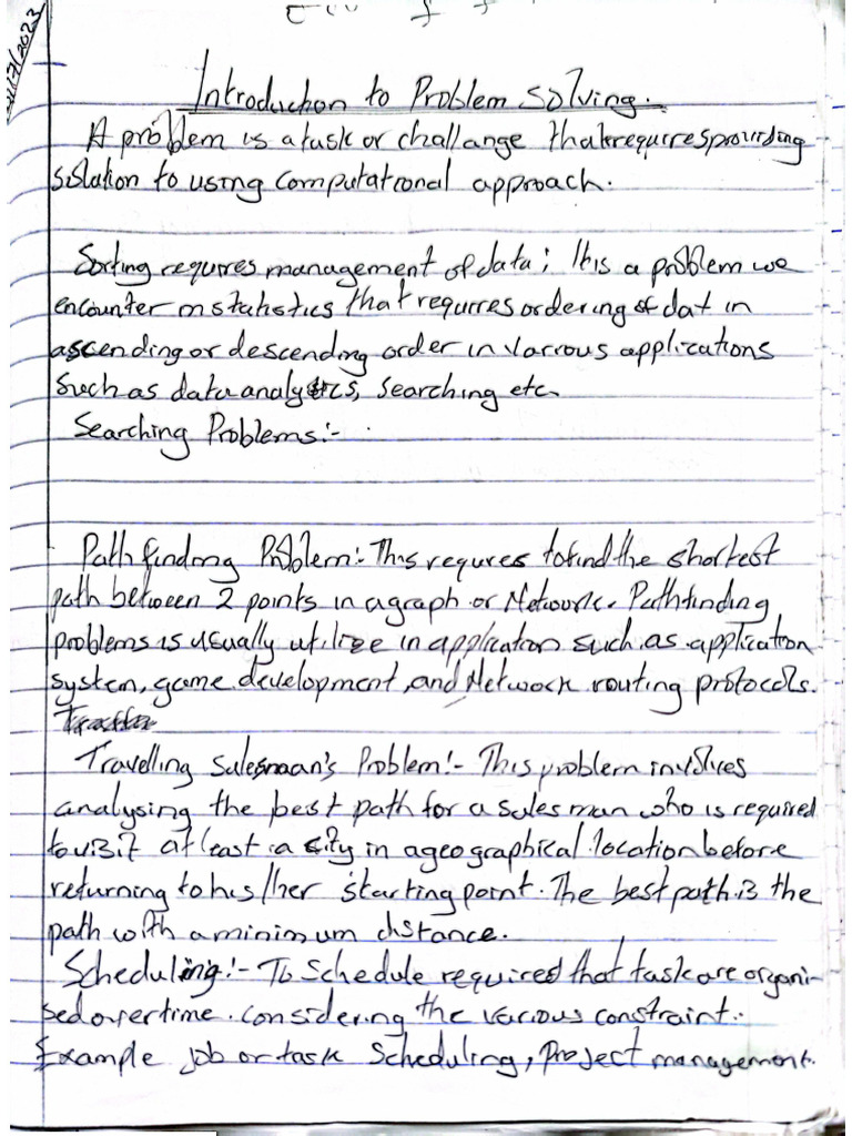 Minots Problem Solving Note Pdf 