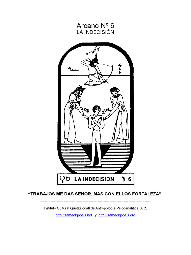 Arcano 6: La Indecisión en el Tarot | PDF | Alma | Arcanos Mayores