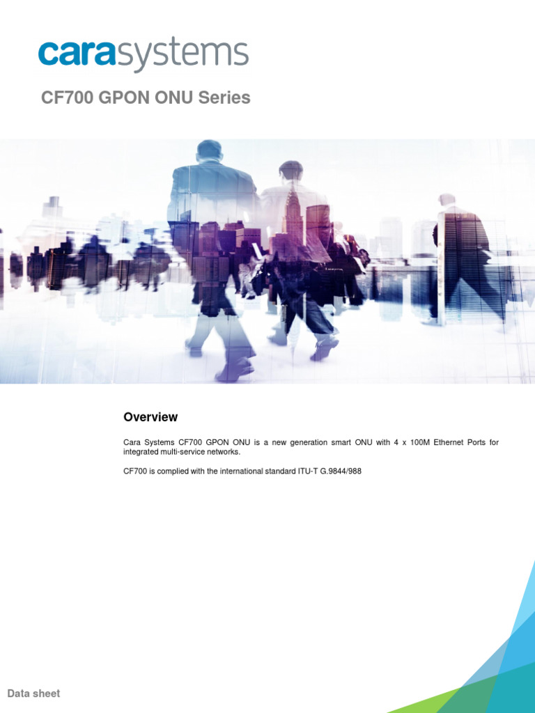 Cara-Systems-CF700-GPON-ONU-Series-Data-Sheet | PDF | Computer Network ...