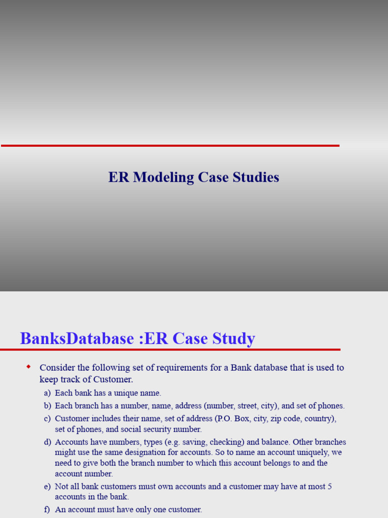 Er Modeling Case Studies | PDF | Data Management | Business