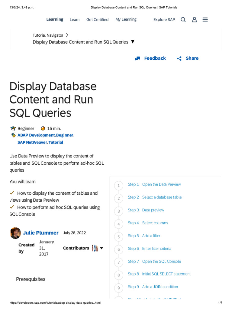 1 DisplayDatabase ContentandR | Download Free PDF | Sql | Databases