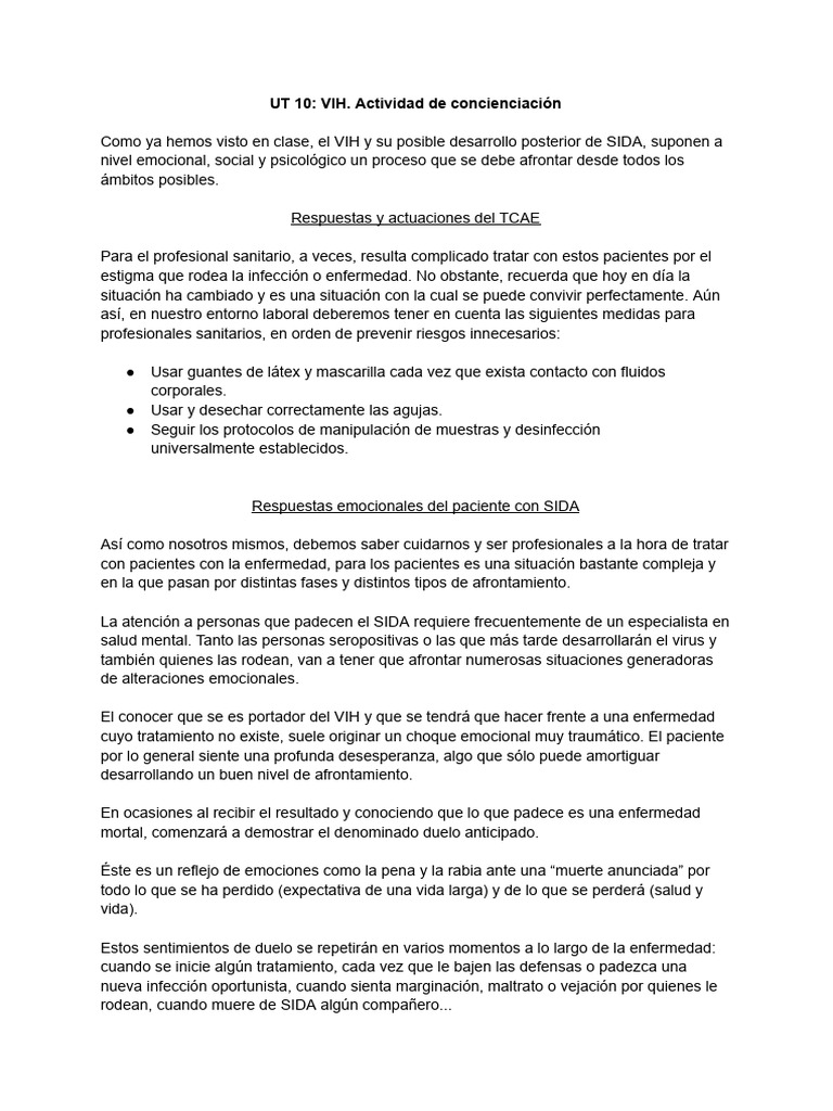 Actividad UT10 PME | PDF | VIH / SIDA | VIH