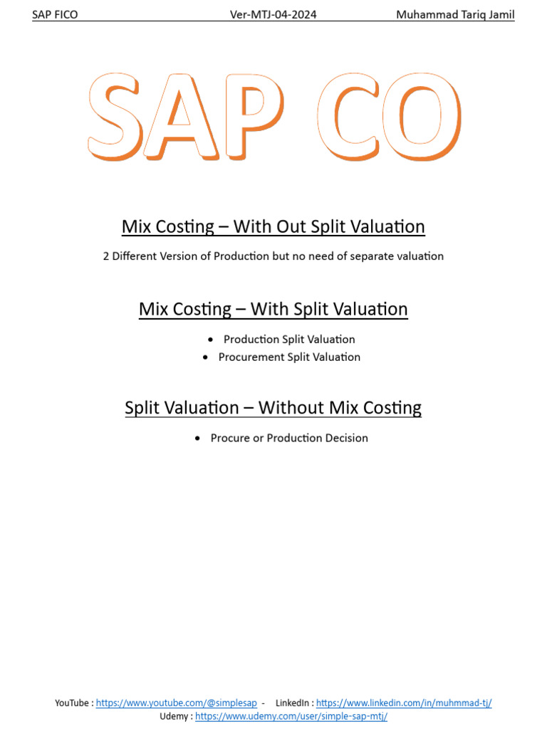TJ01-Mixed Costing & Split Valuation | PDF | Valuation (Finance) | Business