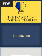 The Power of Positive Thinking (Presentation) | PDF | Optimism | Thought