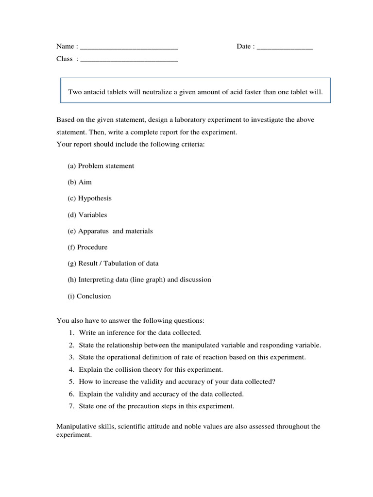 Peka 5 - Rate of Reaction | PDF | Reaction Rate | Experiment