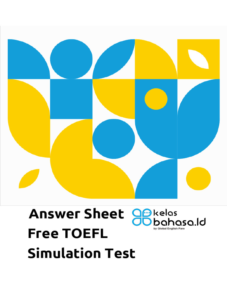 (New) Answer Sheet TOEFL | PDF