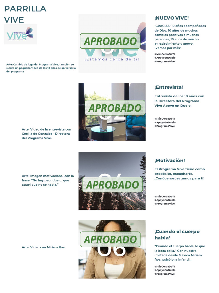 Parrilla Diciembre Programa Vive | PDF | Estilo de vida