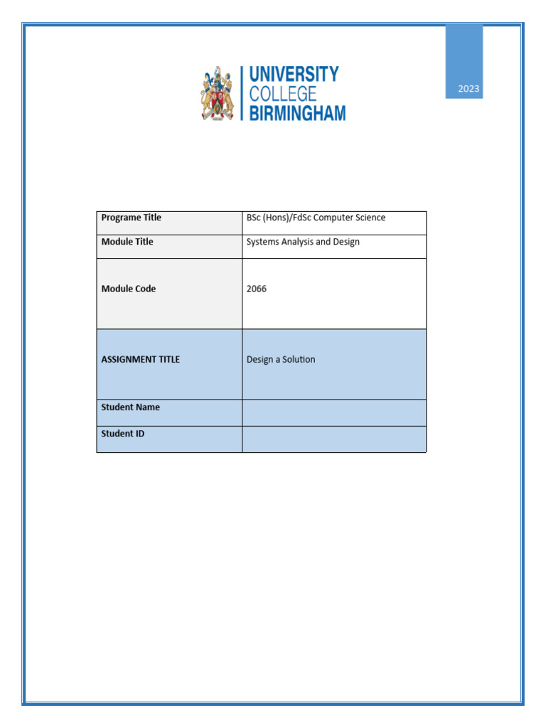 Computer System Analysis - Final | PDF | Software Development Process ...