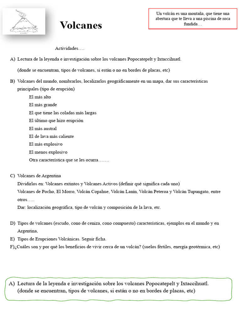Volcanes | PDF | Volcán | Tipos de erupciones volcánicas