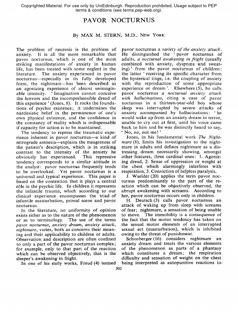 Pavor nocturnus | PDF | License | Indemnity