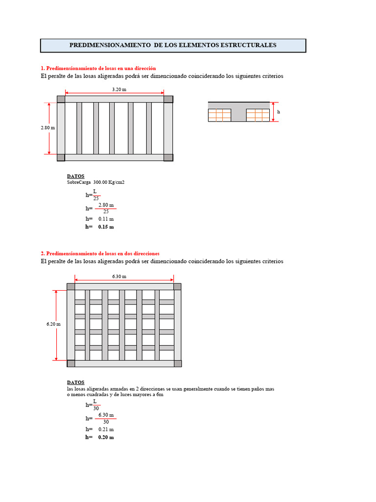 Predimensionamiento de Los Elementos Estructurales | PDF | Fundación ...