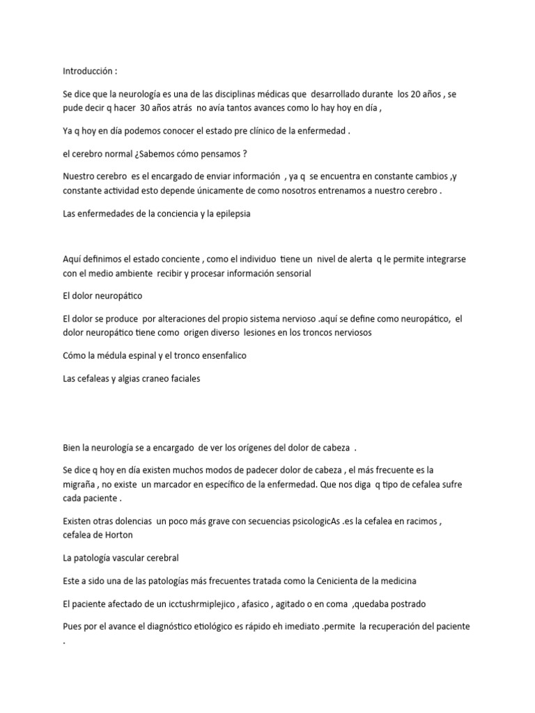Introduccion de Libro de Neuro | Descargar gratis PDF | Dolor de cabeza | Neurología