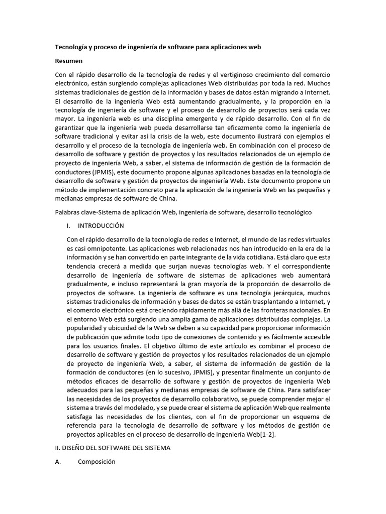 Web Application Software Engineering Technology and Process | PDF | Software | Ingeniería de ...