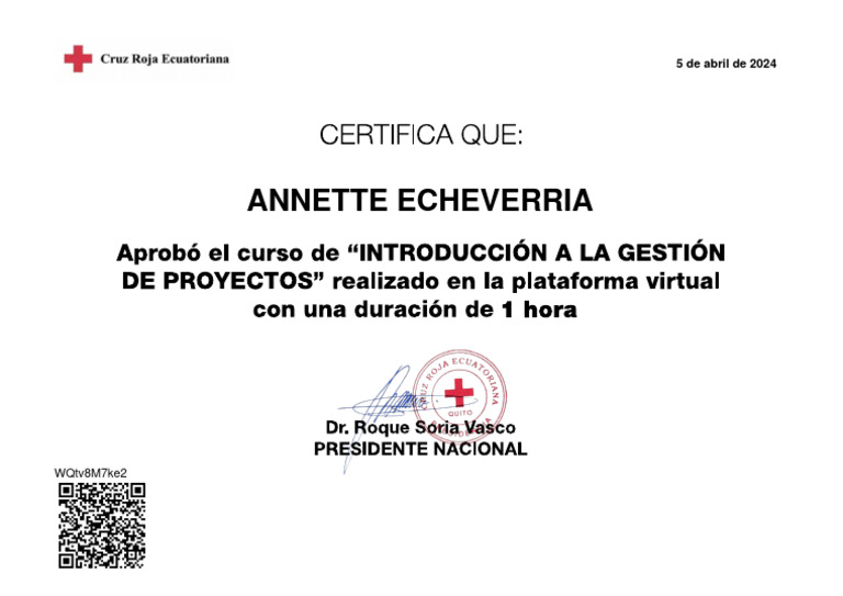 Certificado Aprobatorio | PDF