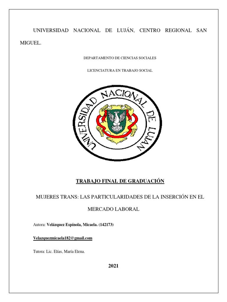 TFG Velázquez Espínola Micaela | PDF | La sexualidad humana | Género
