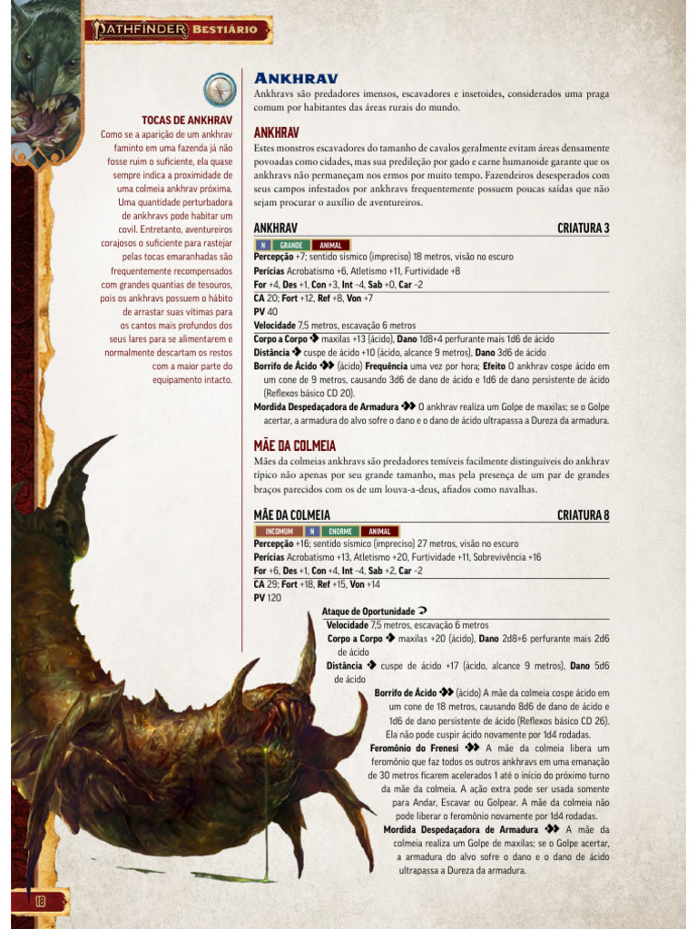 Ankhrav - Pathfinder 2e Bestiário 1 | PDF