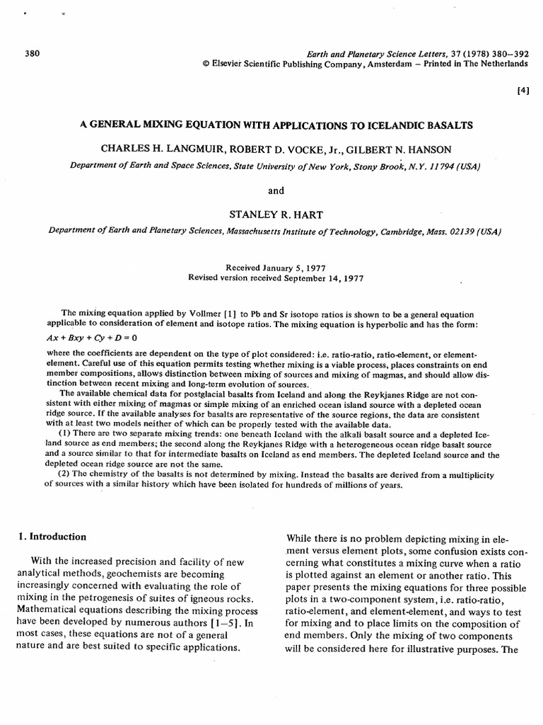 1978 Langmuir Epsl 78 | PDF