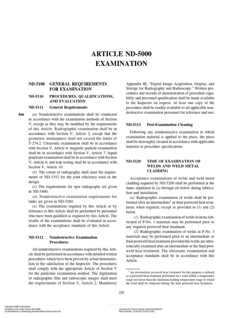 Asme Sec Iii D1 ND-5000 | PDF | Welding | Construction