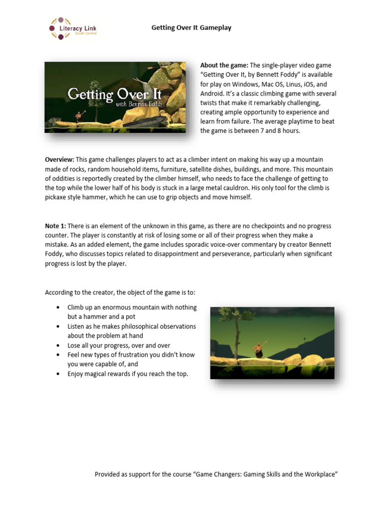 Getting Over It Game Play | PDF