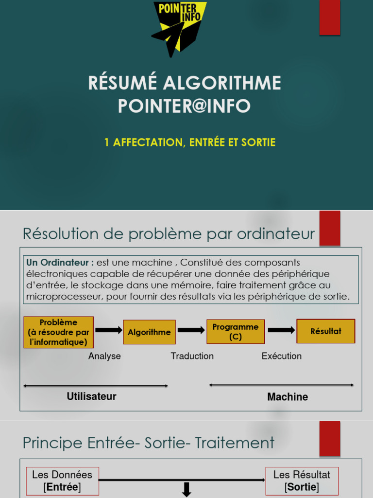 Guide Fondamental: Les Bases de L'algorithme | PDF | Variable ...